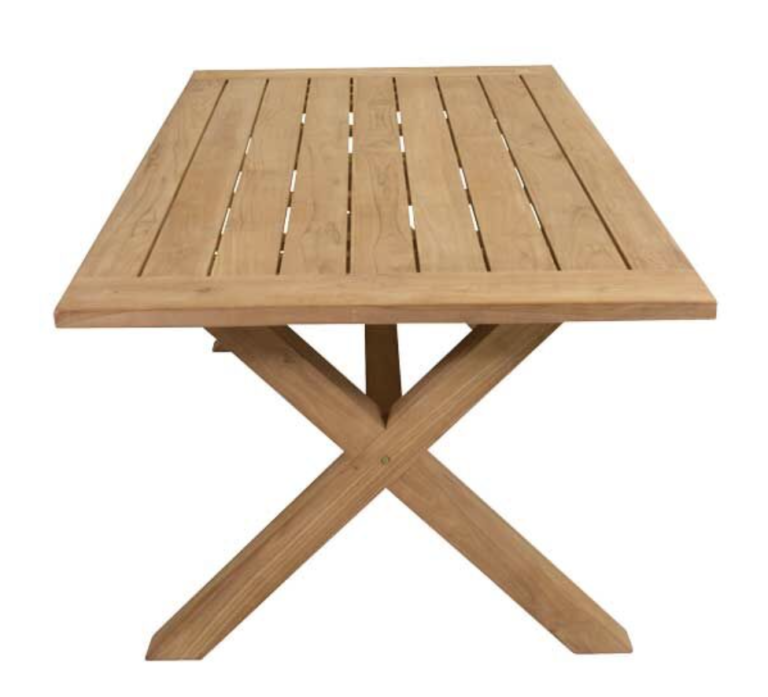 Teak X Leg Table 2500mm – Outdoor Living Commercial