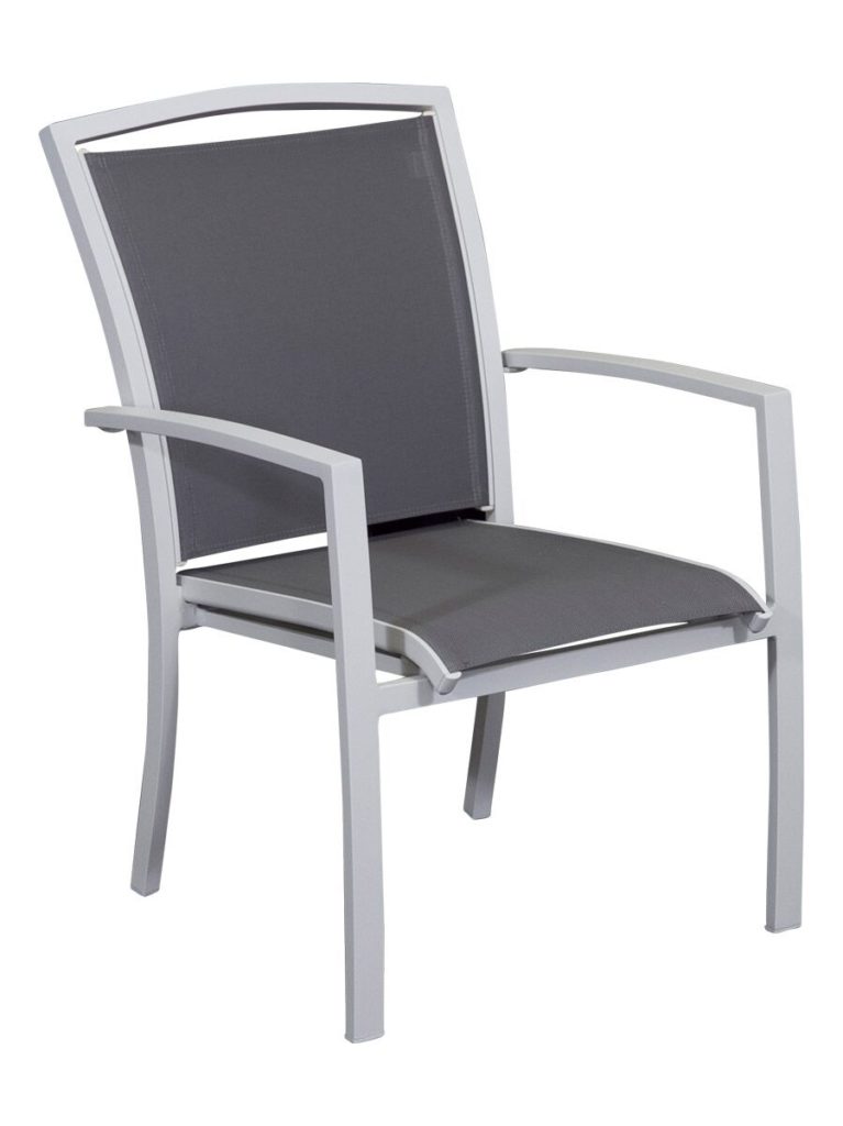 Lido Chair White/Graphite – Outdoor Living Commercial