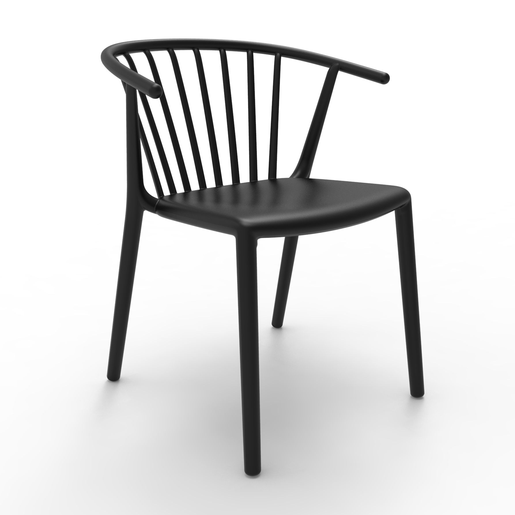 Woody Chair Black Outdoor Living Commercial