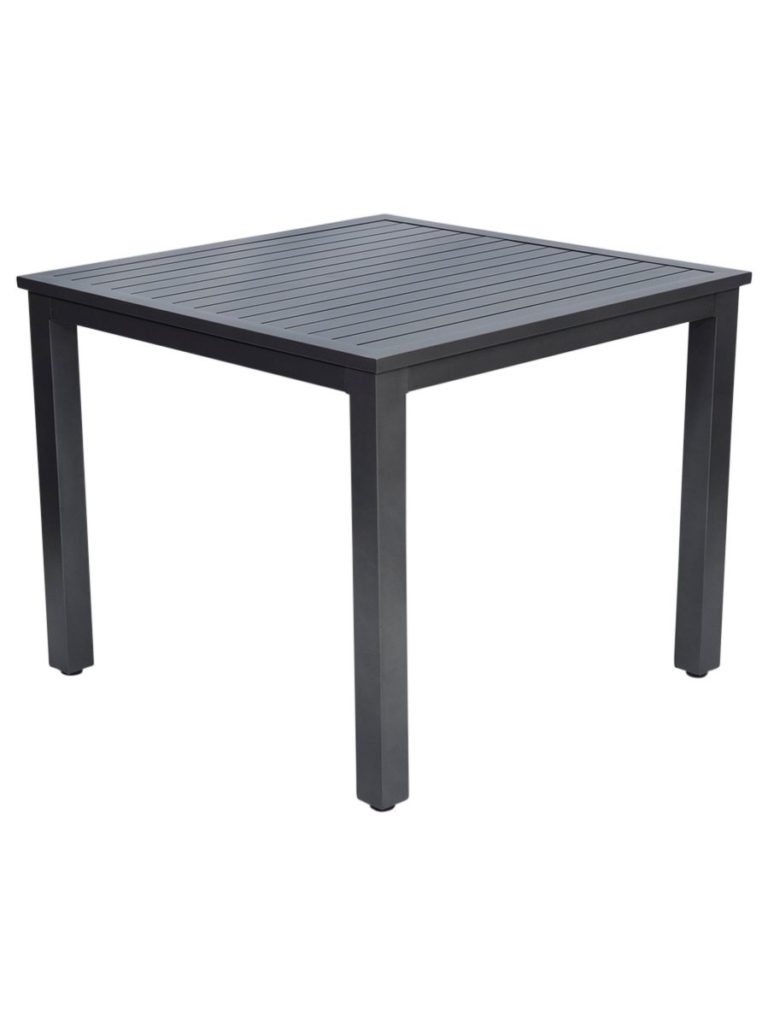 Slat Table 900×900 Gunmetal – Outdoor Living Commercial