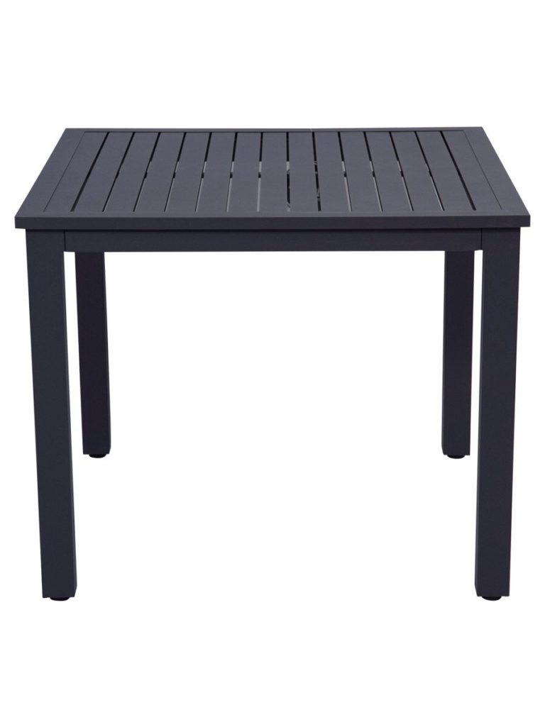 Slat Table 900×900 Gunmetal – Outdoor Living Commercial